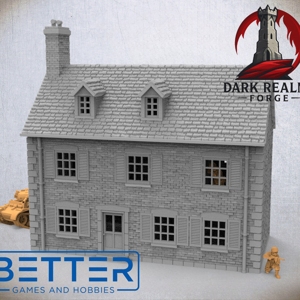 Overlord 1944, Building 2 - 32, 28, 20, 15 and 10mm Scale, for Fantasy ...